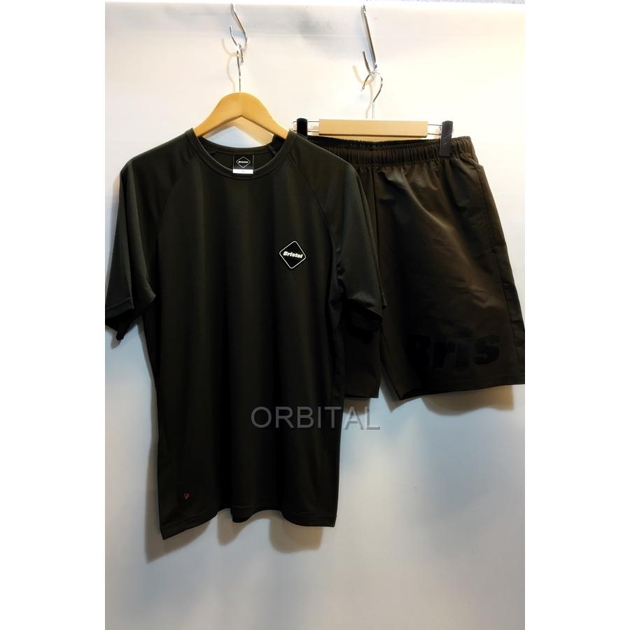 F.C.Real Bristol 代官山)F.C.R.B. 21AW TRAINING S/S TOP & SHORTS Tシャツ&ショーツ オリーブ系 サイズS FCRB-212044 ...