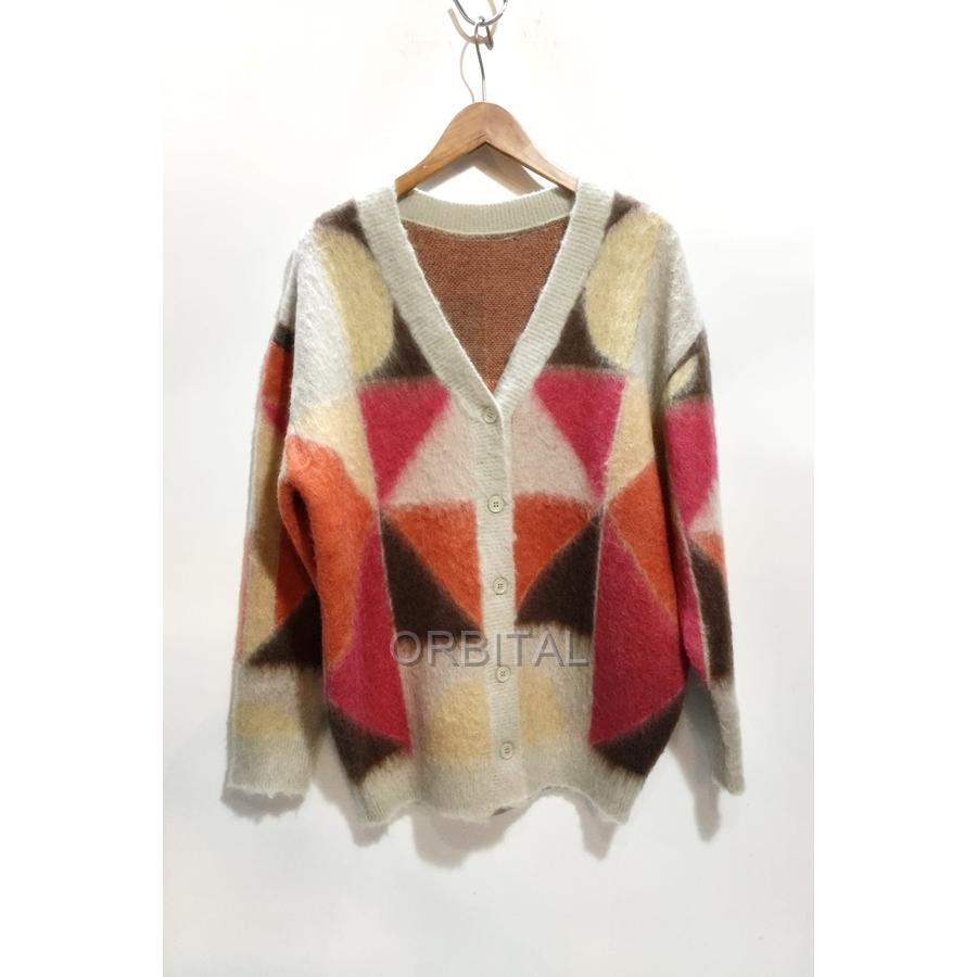 UNITED ARROWS（ユナイテッドアローズ） 代官山)Ameri VINTAGE アメリヴィンテージ COLOR BLOCK OVER KNIT CARDIGAN オーバーサイズ ニット ...