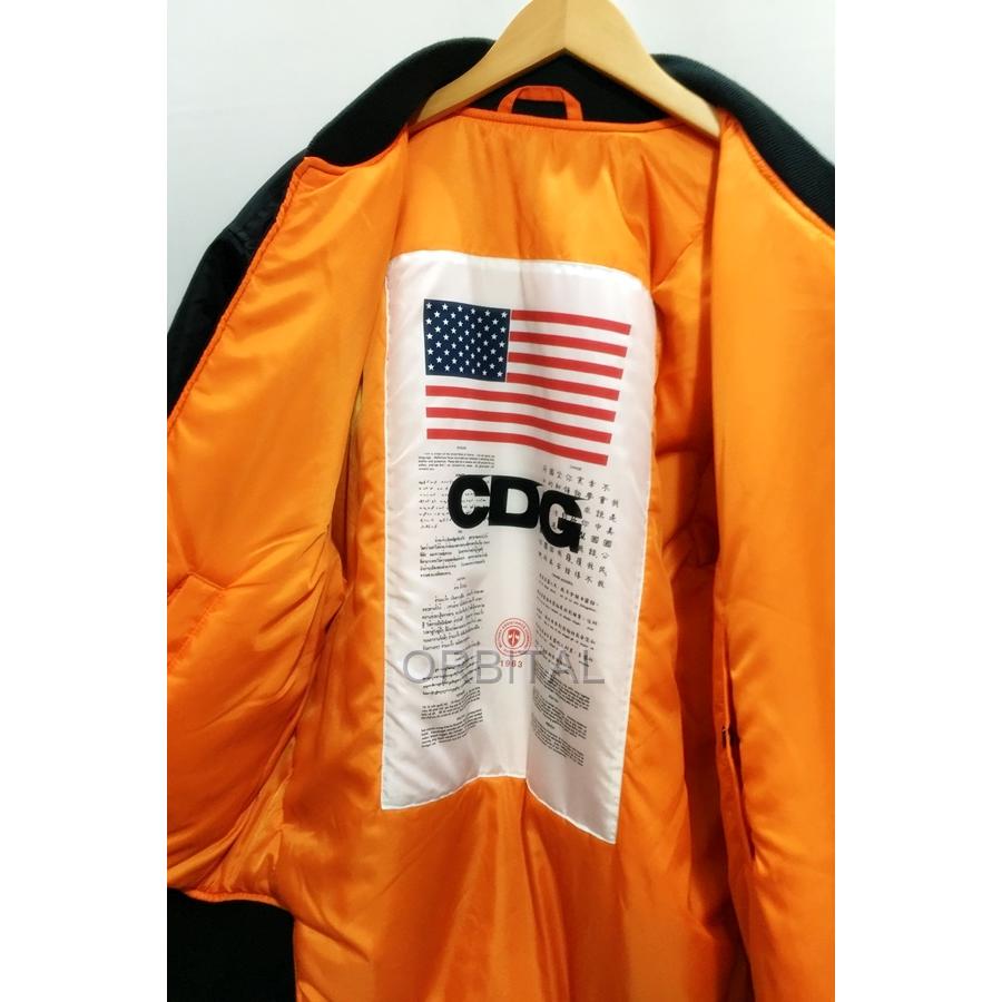 COMME des GARCONS 代官山)コムデギャルソン CDG × Alpha アシンメトリー MA-1 フライトジャケット ブラック サイズXL : サイクルパラダイス ウェブストア ...