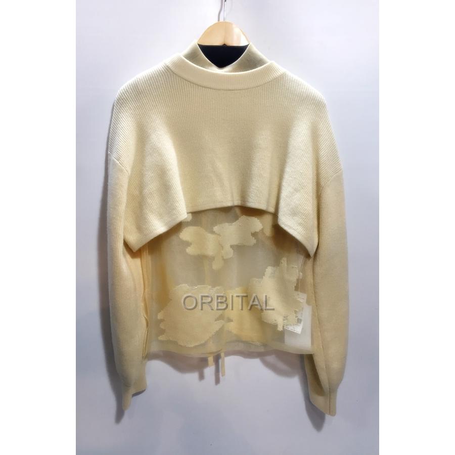 UNITED ARROWS 代官山)AMERI アメリヴィンテージ CLOUD JACQUARD LAYERED KNIT シアーニット レイヤードニット ベージュ タグ付き : サイクル ...