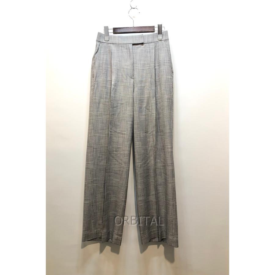 TOMORROWLAND collection 経堂) トゥモローランド シャイニーグレンチェック タックワイドパンツ 13-04-42 ...