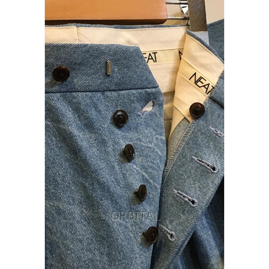 二子玉)NEAT ニート 22SS BLEACH WASH DENIM TAPERED / BLUE 二子玉)NEAT ニート 22SS BLEACH WASH DENIM TAPERED / BLUE