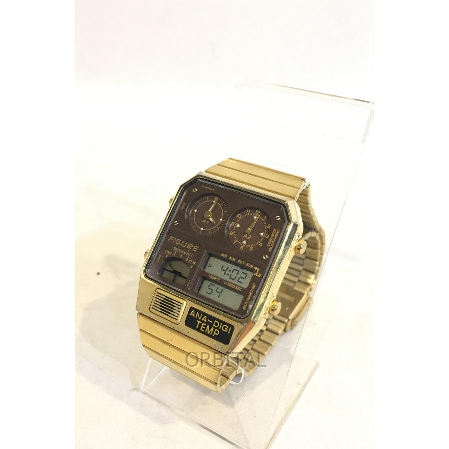 二子玉)CITIZEN シチズン RECORD LABEL ANA-DIGI TEMP アナデジテンプ ボーイズ 腕時計 ゴールド JG2103-72X 定価￥30,800- ※傷 : nkt ...
