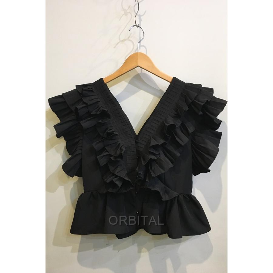 ブランド 二子玉) AMOMMA アモマ RAFFLE FRILL TOPS ラッフルフリルトップス ノースリーブブラウス ブラック F 定価￥15,900- : サイクルパラダイス ウェブ ...