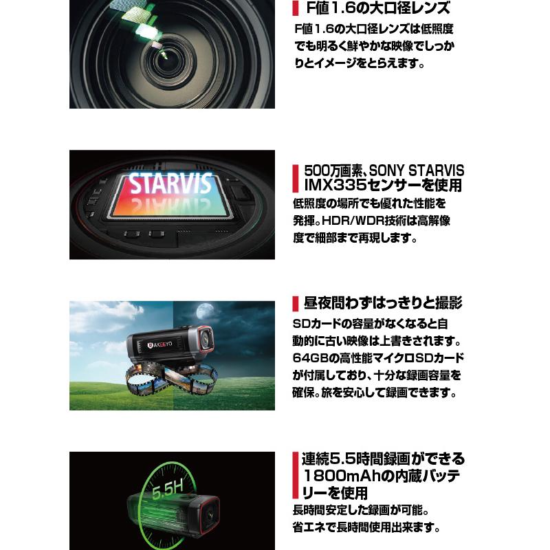 TANAX タナックス ポータブルドライブレコーダー 自転車用 AKY-710S : サイクリックYAHOO支店 - 通販 - Yahoo!ショッピング