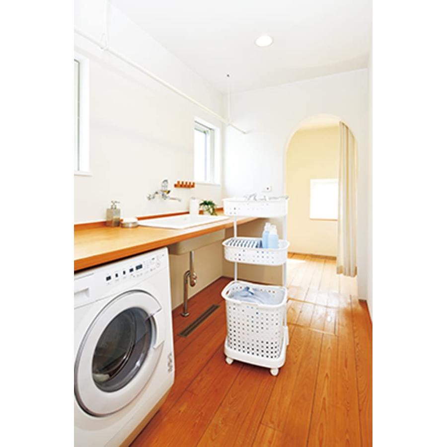 JEJアステージ(JEJ Astage) JEJアステージ 収納ラック レクエア ランドリーバスケット 3段 ホワイト 日本製 簡単組み立て 幅45× : チョプラstore - 通販 ...