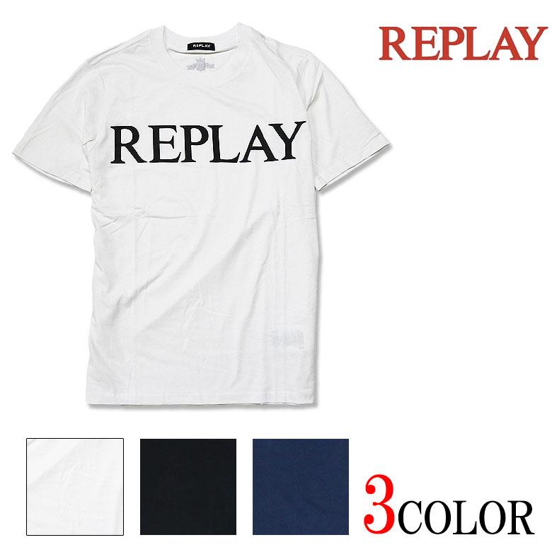 REPLAY リプレイ Tシャツ 半袖 カットソー REPLAYプリント メンズ カジュアル オーセンテックロゴ : Ideal - 通販 - Yahoo!ショッピング