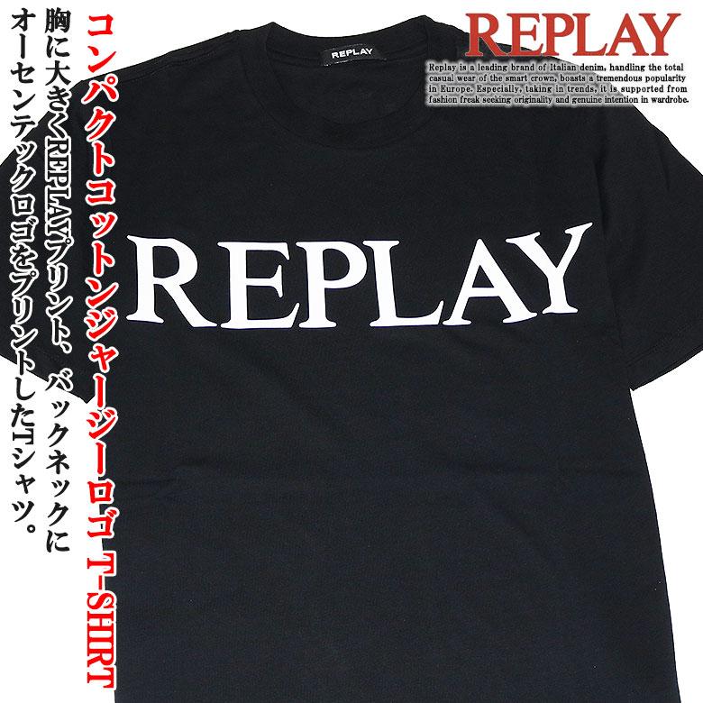 REPLAY リプレイ Tシャツ 半袖 カットソー REPLAYプリント メンズ カジュアル オーセンテックロゴ : Ideal - 通販 ...