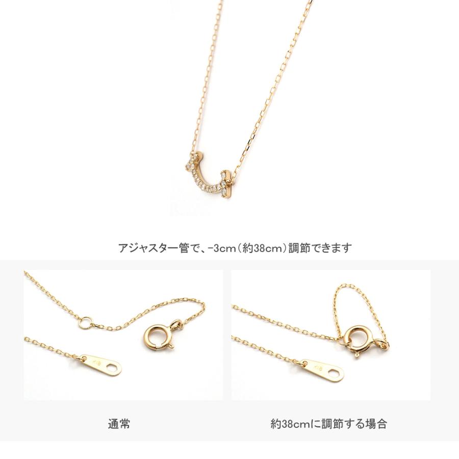 18金 ネックレス ダイヤモンド スマイル k18 18金ネックレス 18k ダイヤ 0.16ct プレゼント レディース : ジュエリー D-PLANET - 通販 - Yahoo!ショッピング