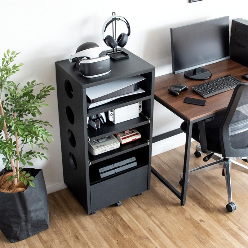 宮武製作所 メーカー直送 REGABO(レガボ) GRK-002-BK デザイナーズゲームラック キャスター付き ブラック : 生活家電ディープライス ヤフーショッピング店 - 通販 ...