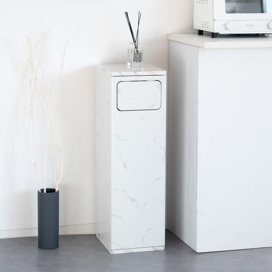 宮武製作所 メーカー直送 代引不可 日時指定不可 プッシュダストボックス ゴミ箱 組立式 45Lポリ袋対応 Empro(エンプロー) 大理石柄 ホワイト DB-800R-DWH : 生活家電 ...