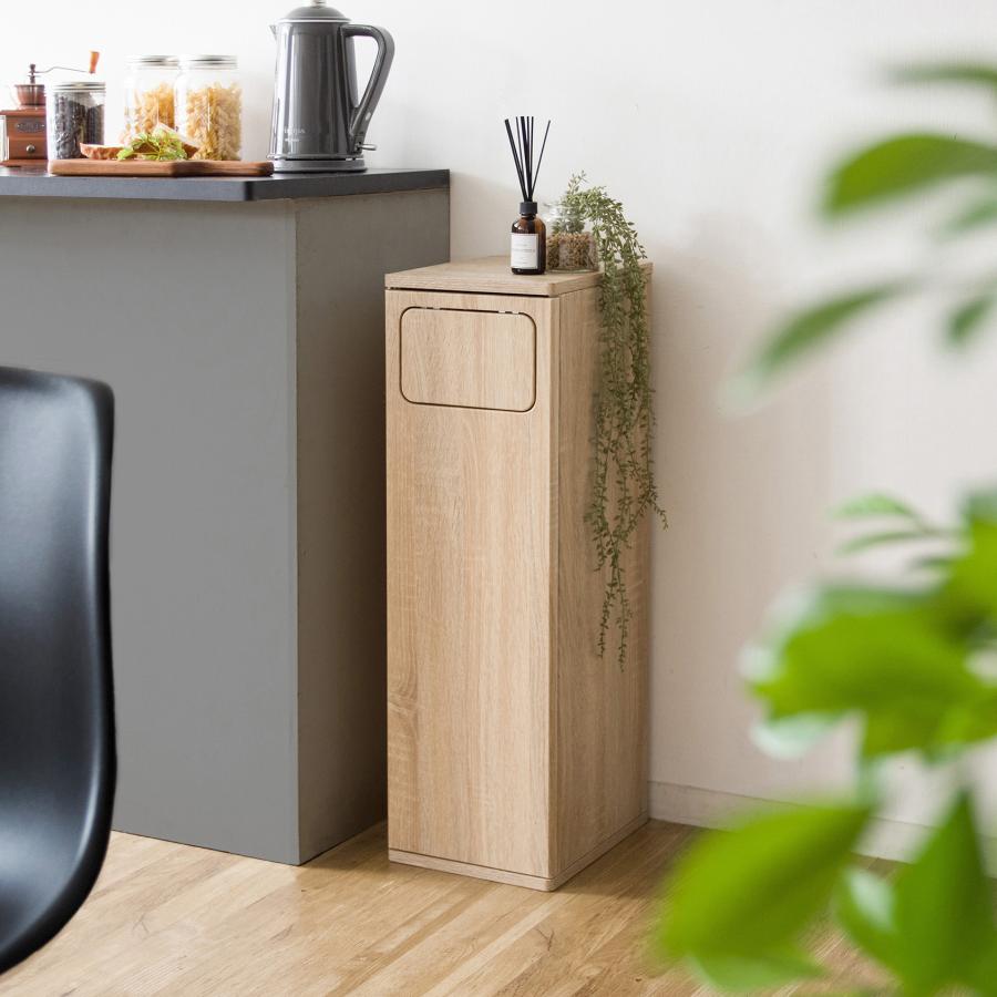 メーカー直送 代引不可 日時指定不可 プッシュダストボックス ゴミ箱 木目調 組立式 45Lポリ袋対応 宮武製作所 Empro(エンプロー) ナチュラル DB-800R-NA : db ...