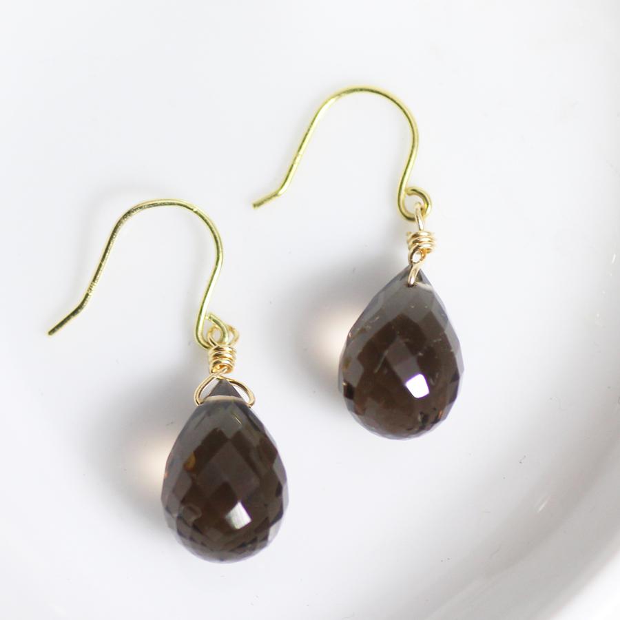 スモーキークォーツ 8×12 ブリオレット フックピアス : sp1691 : Designers Room - 通販 - Yahoo!ショッピング