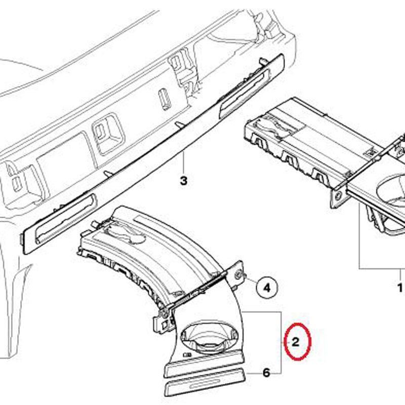 BMW 純正 ドリンクホルダー アーチ開閉側 黒色 3シリーズ (E90/E91) LCI 51459173464 カップホルダー 右側 ...