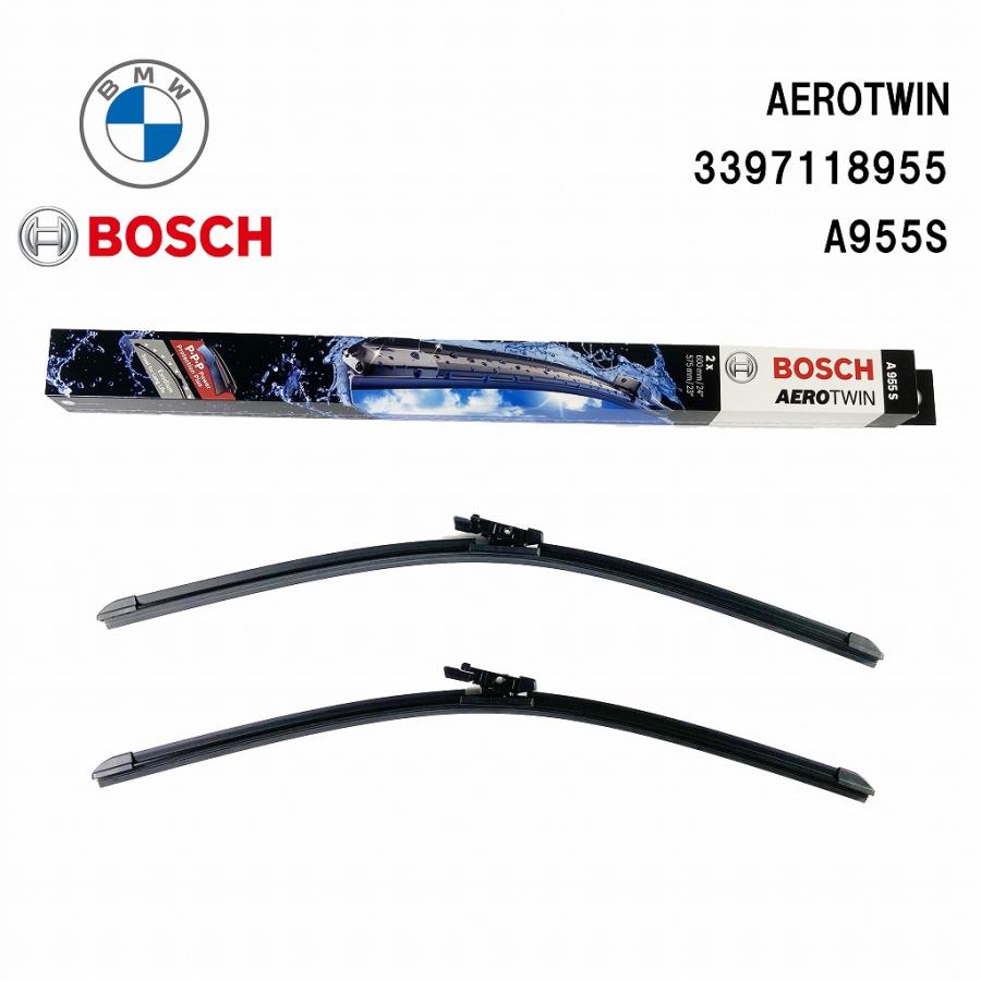 BMW フロント ワイパーブレード 左右セット BOSCH製 5シリーズ E60 E61 61612455442 3397118955 ...
