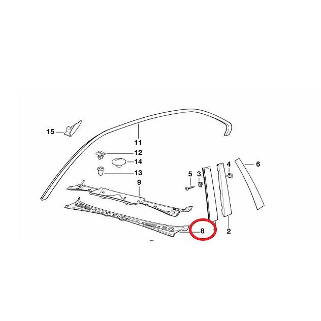 BMW カウルトップカバー RH 右 新品 純正品 51711960844 [ ポイント利用 ] : 輸入車パーツ専門店 D-STIMMER ...