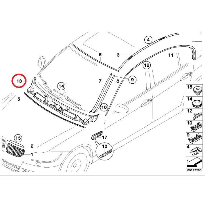 BMW カウルトップカバー 新品 純正品 51717180744 : 輸入車パーツ専門店 D-STIMMER - 通販 - Yahoo!ショッピング