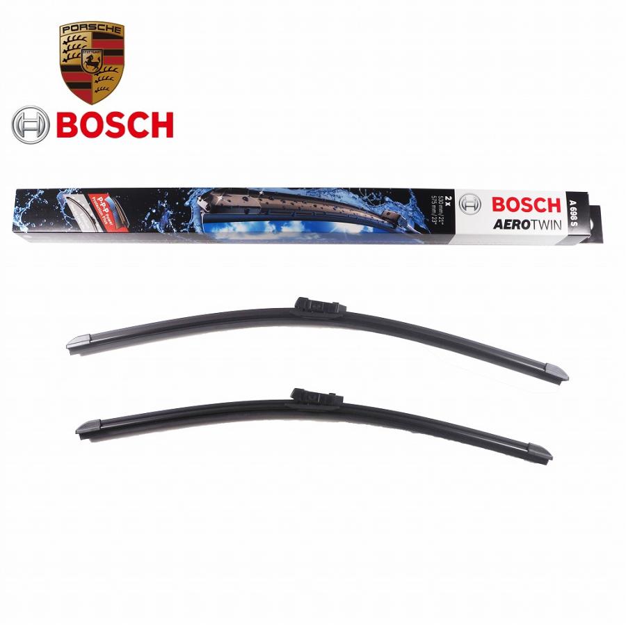 PORSCHE フロントワイパーブレード セット BOSCH 3397007698 A698S AEROTWIN 99162890300 ...