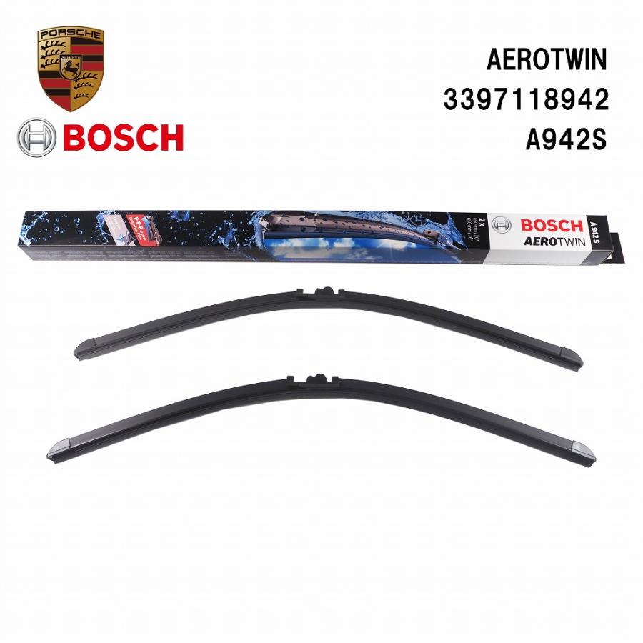 PORSCHE フロントワイパーブレード セット BOSCH カイエン [9PA] 3397118942 A942S AEROTWIN ...