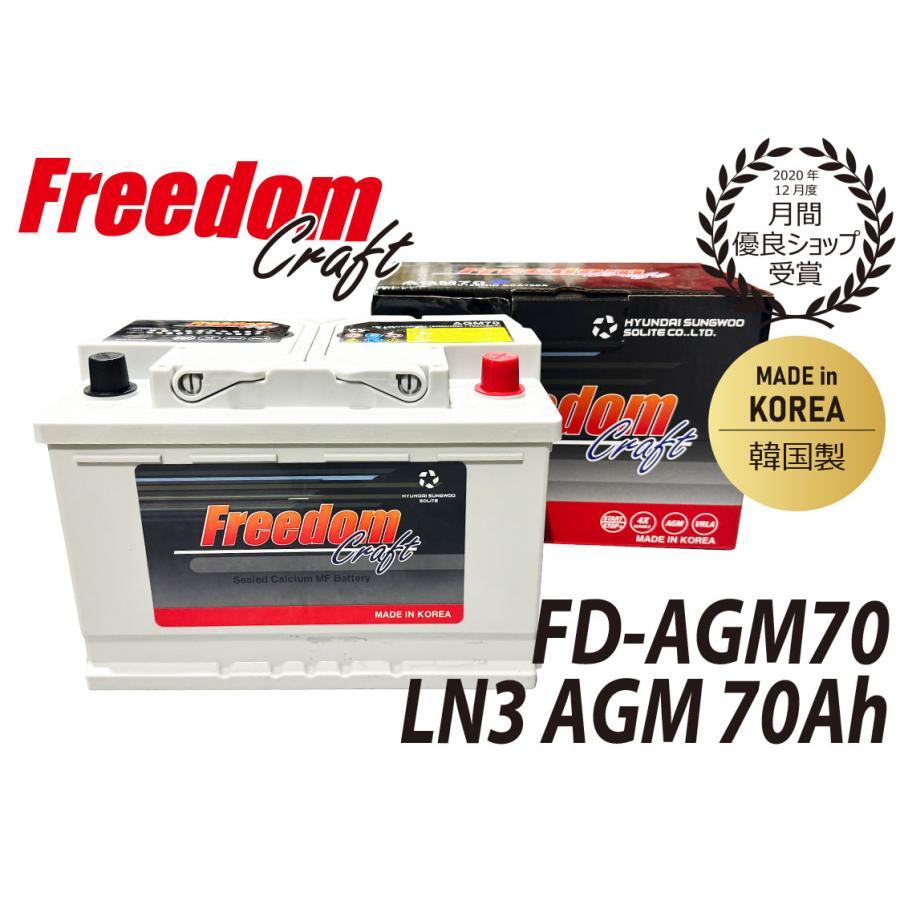 FREEDOM CRAFT AGM バッテリー フリーダムクラフト LN3 FD-AGM70 70Ah 760CCA L3 バッテリー互換 : 輸入車パーツ専門店 D-STIMMER - 通販 ...