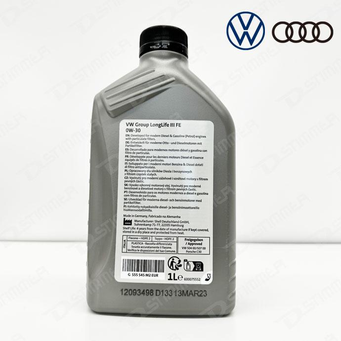 フォルクスワーゲン（Volkswagen） 6本セットVolkswagen (フォルクスワーゲン)LLSエンジンオイル 0W-30 1L純正品 ...