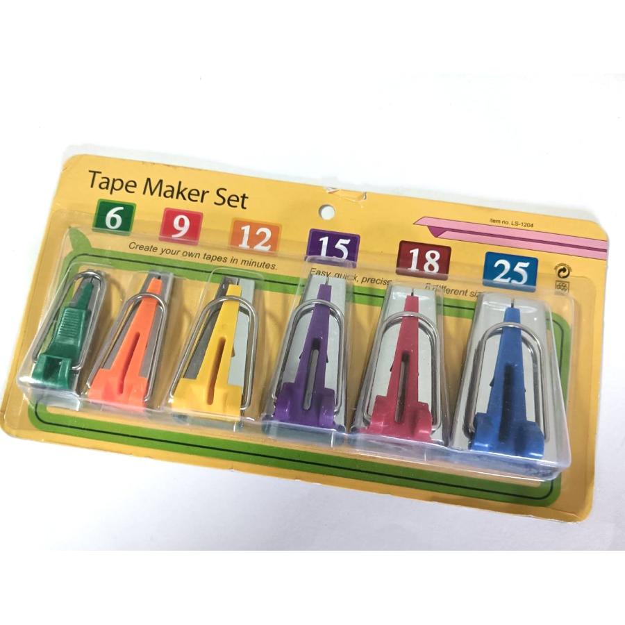 バイアステープメーカー 6mm/9mm/15mm/12mm/18mm/25mm 6サイズセット 家庭用ミシン 裁縫道具 DIY 手作り : 梅工房 - 通販 - Yahoo!ショッピング