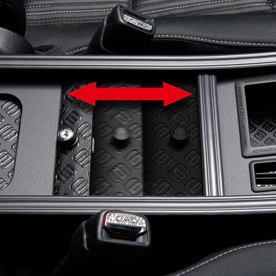 RK1/7 ステップワゴン/スパーダ D.A.D ラグジュアリーセンターキャビネット マットブラック スクエアタイプ レザーデザイン(リーフ ...