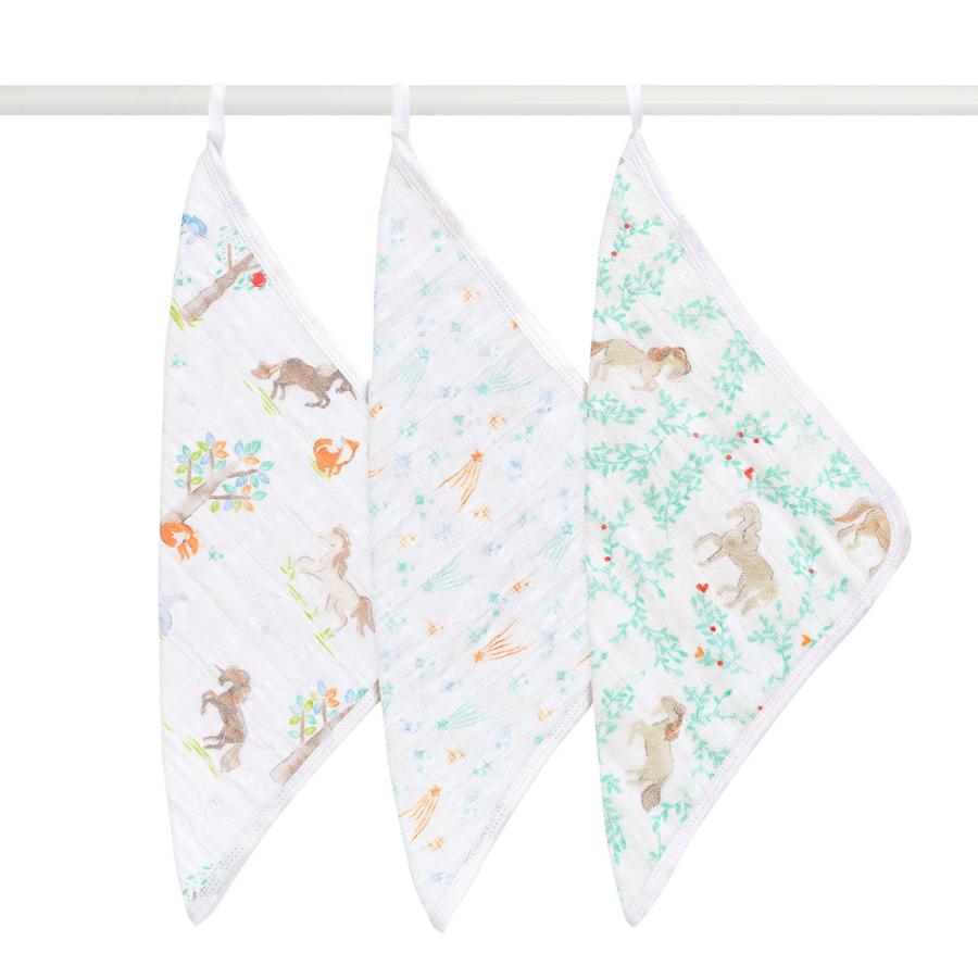 aden+anais 【予約】aden + anais エイデンアンドアネイ ウォッシュクロス イヤーオブザホース・うま 3枚 | 2026年 コットン 干支シリーズ 午年 ギフト 出産祝い ...