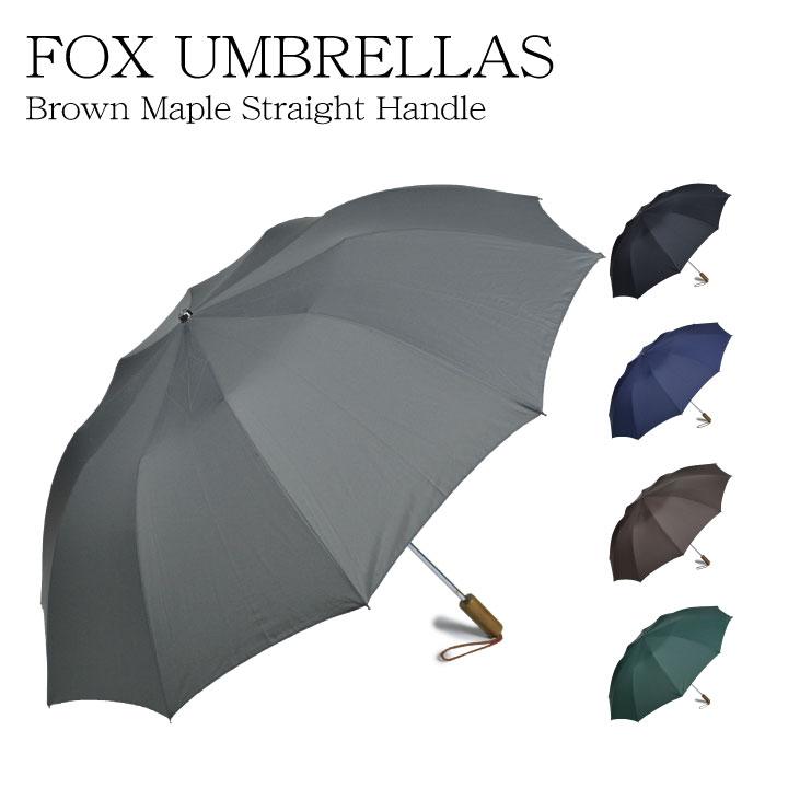 FOX UMBRELLAS フォックス アンブレラズ Brown Maple Straight Handle TEL2 メンズ 折りたたみ傘 高級 お洒落 おしゃれ シンプル 大人 ギフト ...