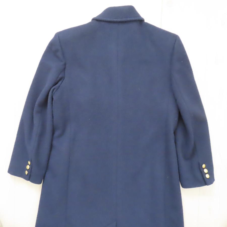 M10 DAKS ダックス ロゴ金ボタン ウール ロングコート 9AB2 ネイビー : m100704 : BIGBANGヤフーショップ ...