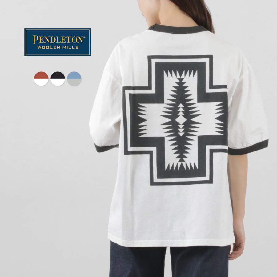 PENDLETON PENDLETON（ペンドルトン） S/S リンガーTシャツ ハーディング / 半袖 メンズ レディース ロゴ プリント 綿 コットン : GochI by ROCOCO ...