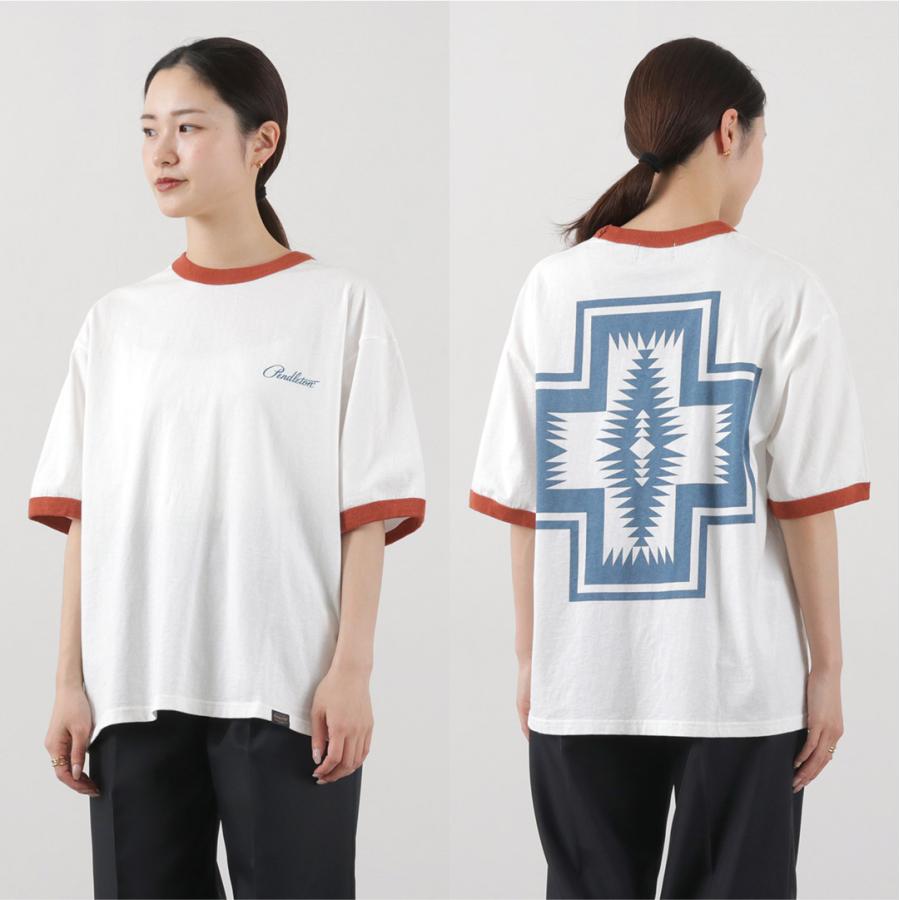 PENDLETON PENDLETON（ペンドルトン） S/S リンガーTシャツ ハーディング / 半袖 メンズ レディース ロゴ プリント 綿 コットン : GochI by ROCOCO ...