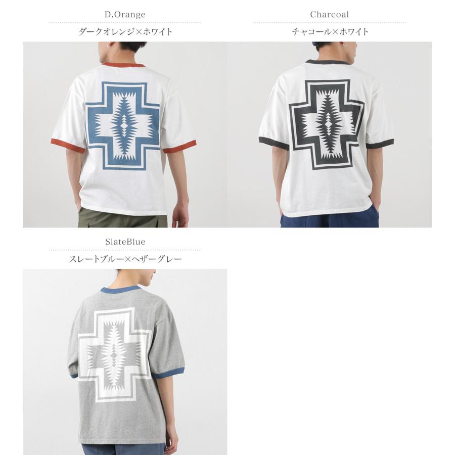 PENDLETON PENDLETON（ペンドルトン） S/S リンガーTシャツ ハーディング / 半袖 メンズ レディース ロゴ プリント 綿 コットン : GochI by ROCOCO ...