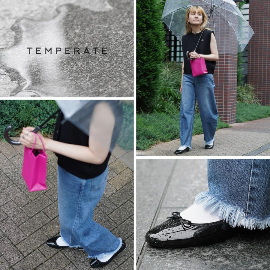 【15％OFFクーポン対象】TEMPERATE（テンパレイト） レイン バレエシューズ / EMMA レディース 雨靴 晴雨兼用 パンプス ゴム :18388:GochI by ROCOCO ...