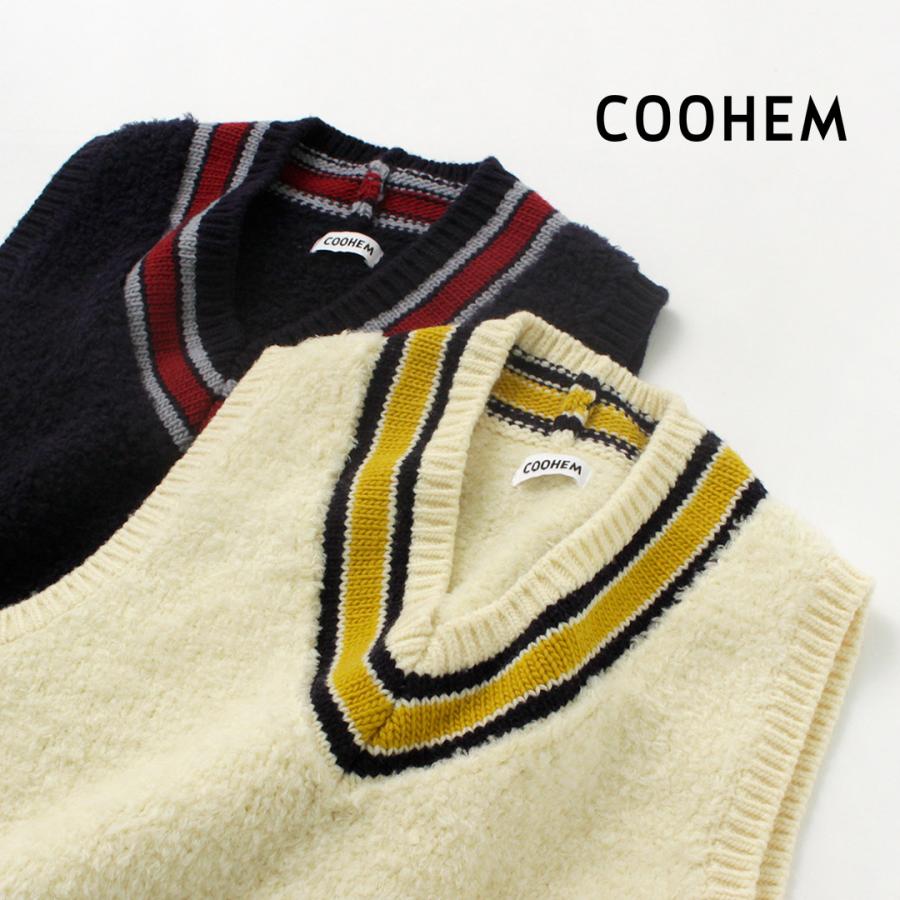 Coohem COOHEM（コーヘン） ウールフリース チルデン ニット / レディース トップス ベスト ショート丈 ウール 毛 ...
