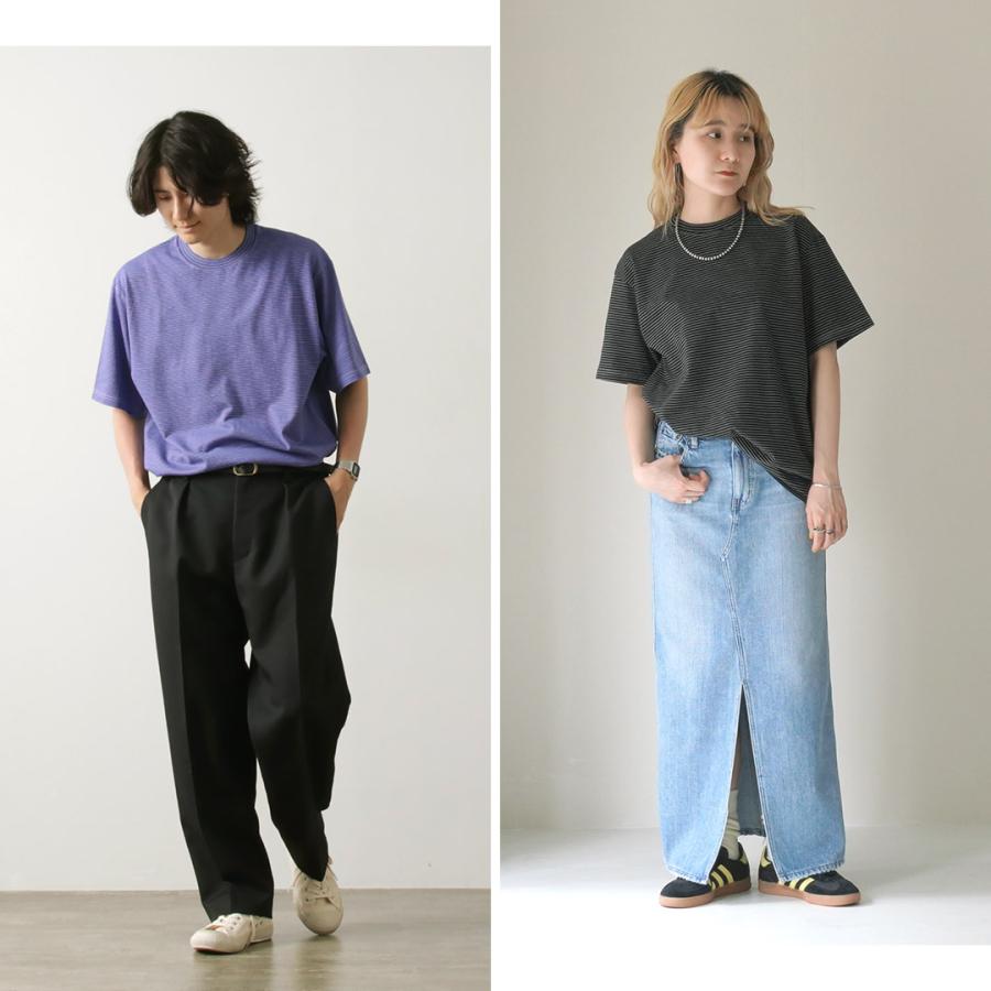 YONETOMI NEW BASIC（ヨネトミニューベーシック） ガーメントダイ ボーダーTシャツ / メンズ レディース ユニセックス トップス :19324:GochI by ROCOCO ...