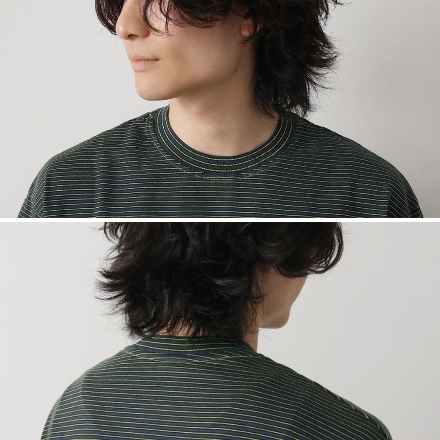 YONETOMI NEW BASIC（ヨネトミニューベーシック） ガーメントダイ ボーダーTシャツ / メンズ レディース ユニセックス トップス :19324:GochI by ROCOCO ...