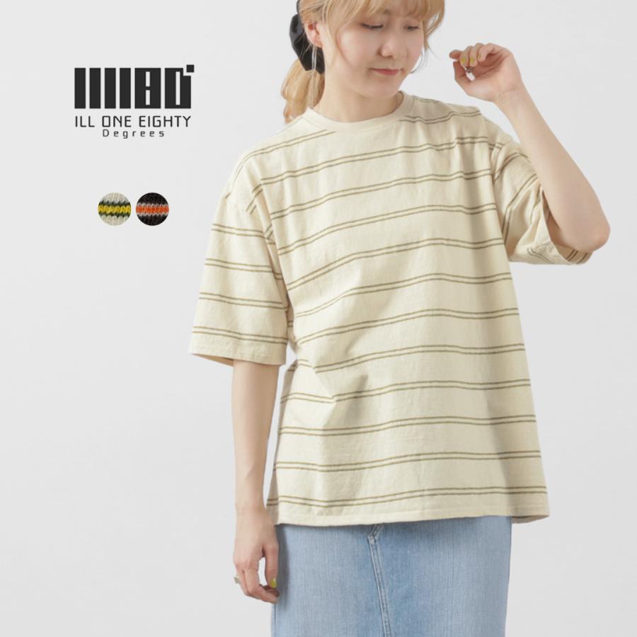 ILL ONE EIGHTY EIGHTY（イルワンエイティー） レトロ ボーダーTシャツ / メンズ レディース ユニセックス 半袖 綿100 日本製 : GochI by ROCOCO ...