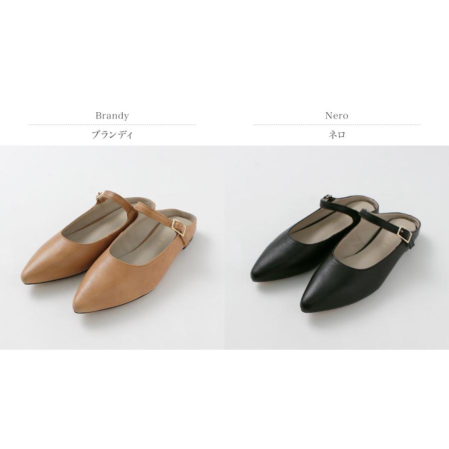 REMME（レメ） ポインテッドメリージェーン スリッポン シープレザー / レディース シューズ サンダル ミュール 本革 羊革 ...
