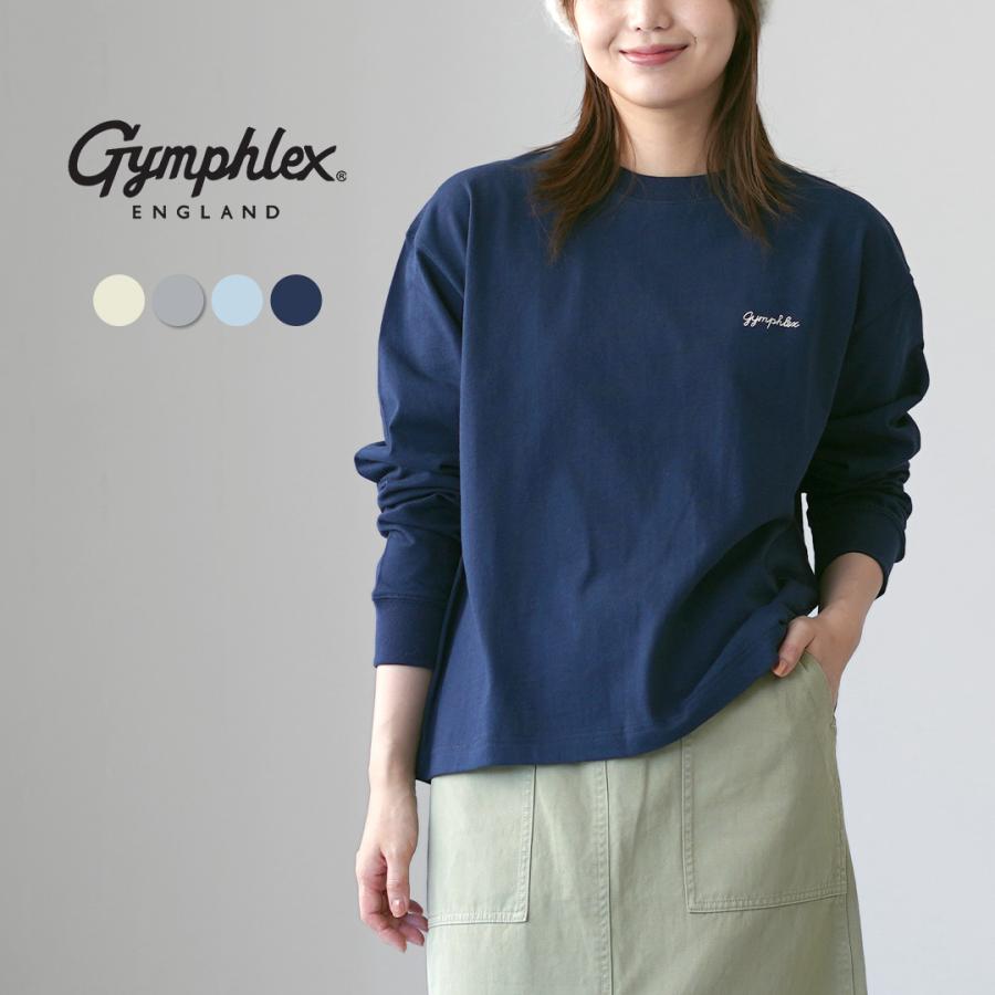 GYMPHLEX GYMPHLEX（ジムフレックス） クルーネック ロゴ ロングスリーブ Tシャツ / レディース カットソー 長袖 コットン 綿 : GochI by ROCOCO - 通販 ...