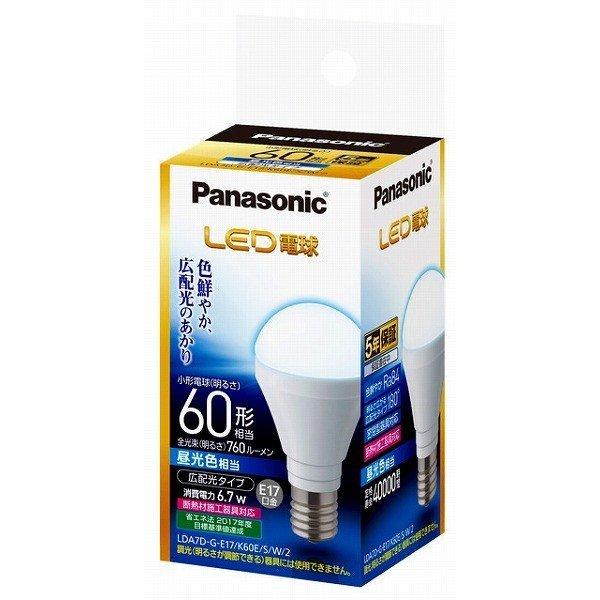 Panasonic LDA7D-G-E17/K60E/S/W/2 パナソニック LED電球 昼光色 180° 小形電球60形相当 760 lm (E17) : だいき商店 - 通販 ...