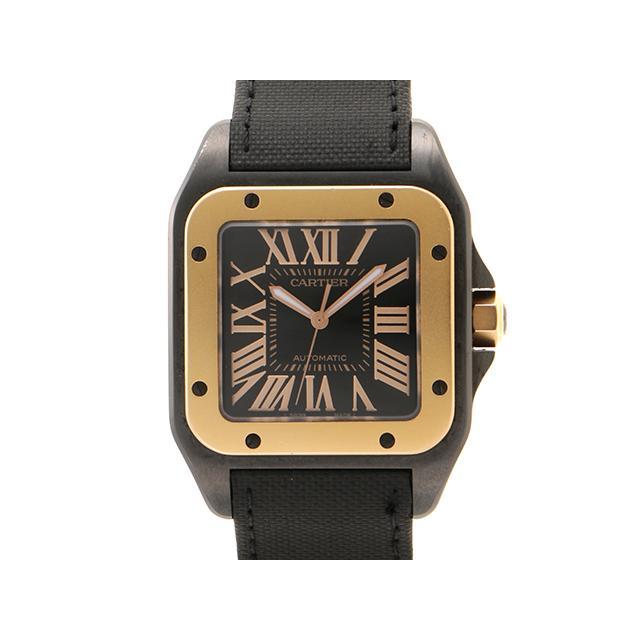 Cartier カルティエ サントス 100LM W2020009 メンズ 時計 自動巻き RO750(PG)/ステンレス(ADLC加工 ...