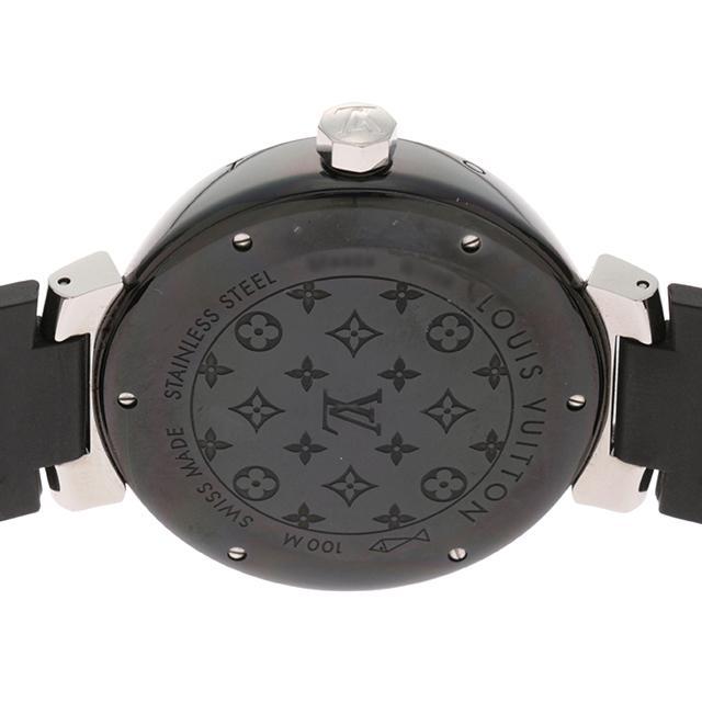 LOUIS VUITTON ルイ・ヴィトン 腕時計 タンブール インブラック GMT Q113K ステンレススチール／PVコーティング／ラバー ...