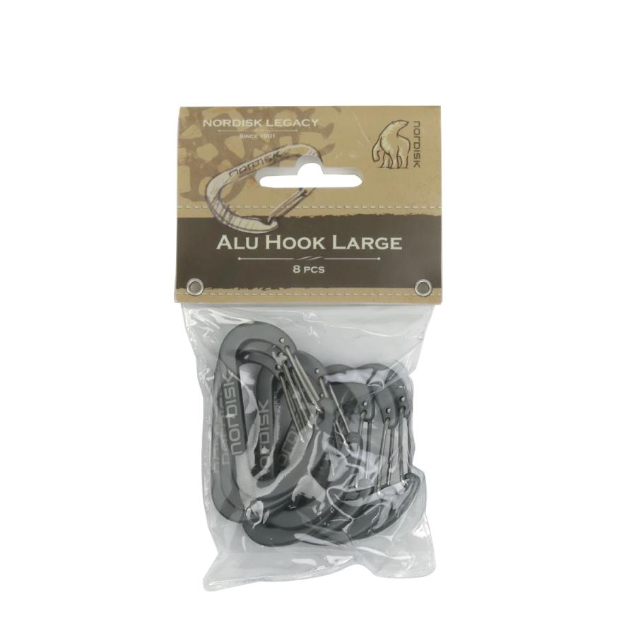 ノルディスク カラビナ アルミニウムフックL 8個入り 119080 Aluminium Hook LARGE 8pcs Nordisk ...