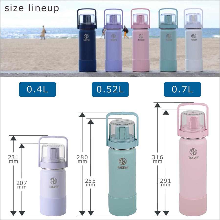 TAKEYA FLASK タケヤフラスク Go Cup 0.52L 子供用ステンレスボトル ゴーカップ 520ml マグボトル ワンタッチ開閉 直飲み コップ付 保冷専用 水筒 キッズ水筒 ...