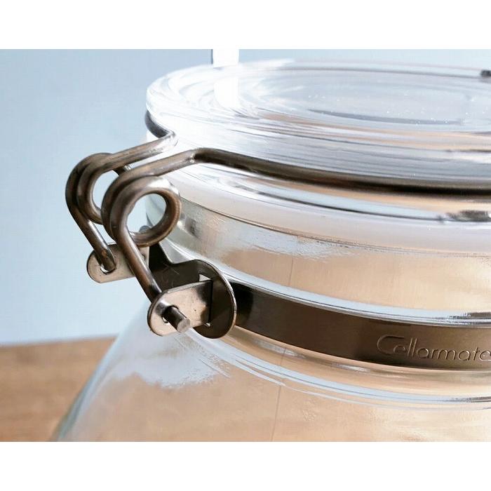 セラーメイト 取手付き密封びん 4L 4000ml Cellarmate 密封容器 密閉瓶 梅酒 瓶 梅シロップ 梅酒瓶 果実酒 保存瓶 取手付き 星硝 :4974452220339:デイリー ...