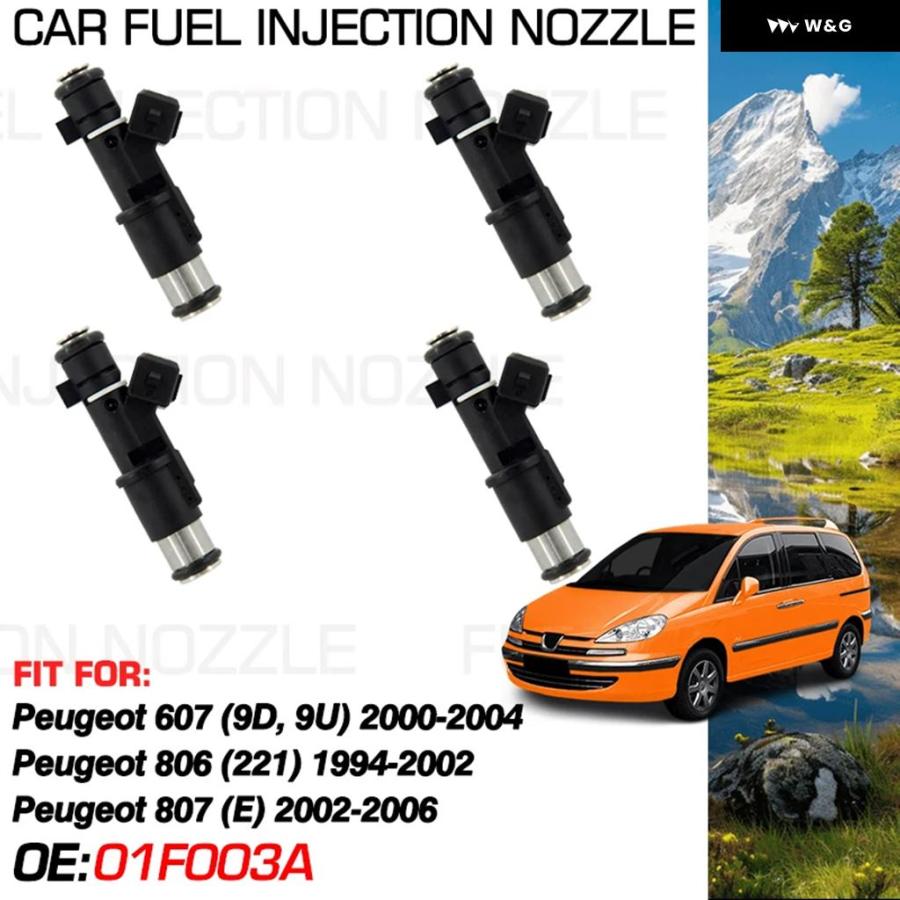 プジョー 607 9D 9U 2000-2004 806 221 1994-2002 807 E 2002-2006 1X 燃料インジェクターノズル噴射 カスタムパーツ ア ...