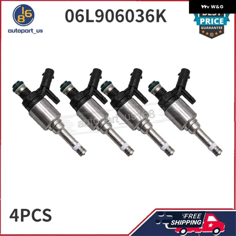 4個 燃料インジェクター 06L906036K 06L 906 036 K アウディ A4 クワトロ Q7 A6 TT A3 フォルクスワーゲン GTI ゴルフ R カスタムパーツ ア ...