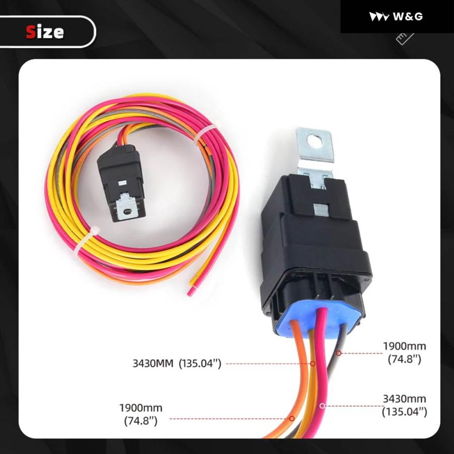 40A電動ファン配線サーモスタット温度スイッチリレーキット 185Fオン/165Fオフ 12V電動ファン配線 ハーネス キット WH004 : DaliyStore - 通販 - Yahoo ...