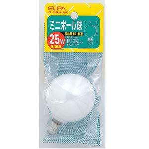 エルパ (ELPA) ミニボール球 電球 照明 E12 100V/110V 25W ホワイト G-86H(W) : デイリーwai - 通販 - Yahoo!ショッピング